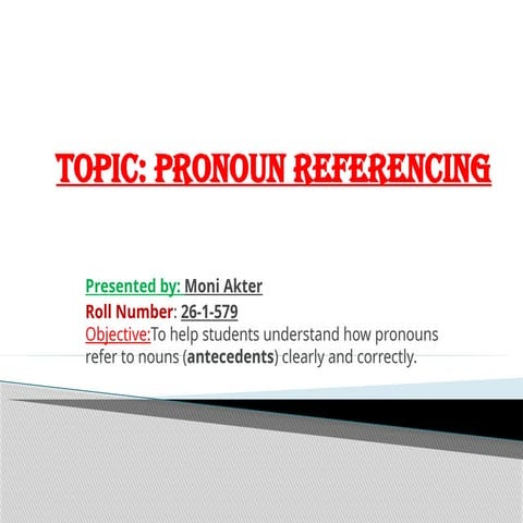 Pronoun presentation | PPTX