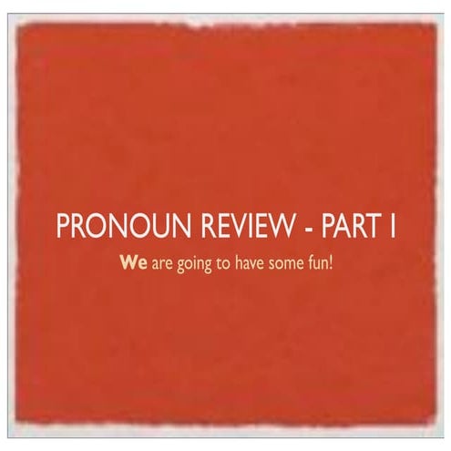 Pronoun review 14 | PDF