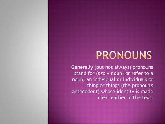 Pronouns and its types | PPT