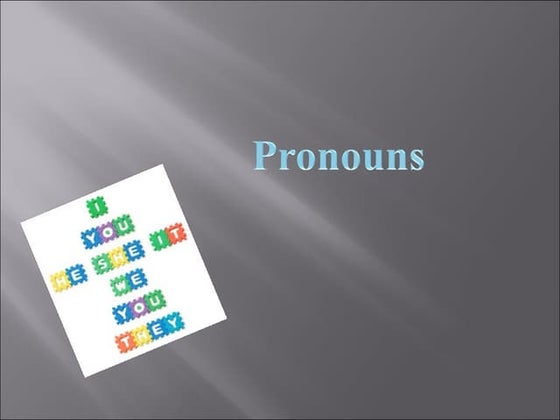 Cases of Pronouns | PPT