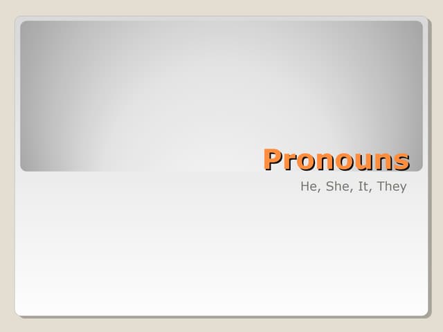 PPT Demonstrative Pronouns (These, this, that, those) | PPTX
