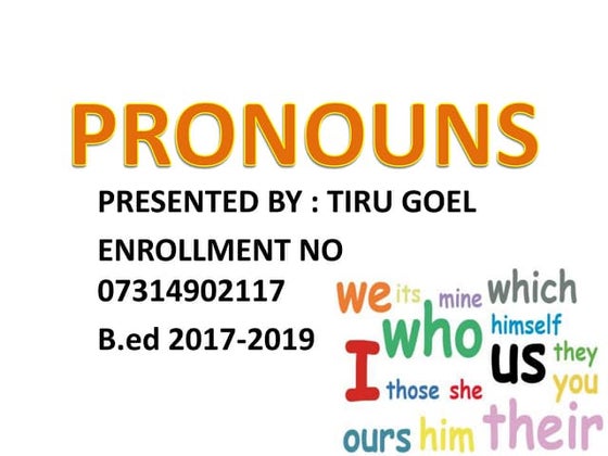 Pronouns and its types | PPTX