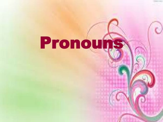 Intro to pronouns | PPT
