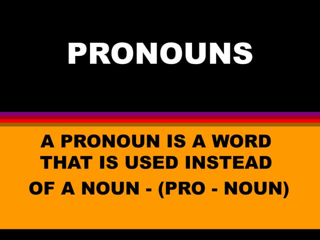 Pronouns second grade | PPTX