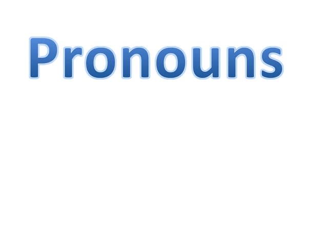 Personal pronouns | PPT