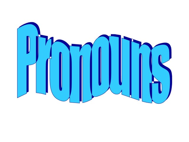 Pronouns powerpoint | PPT