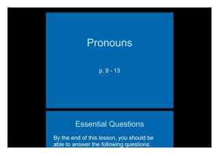 Personal pronouns & possessive adjectives | PPT