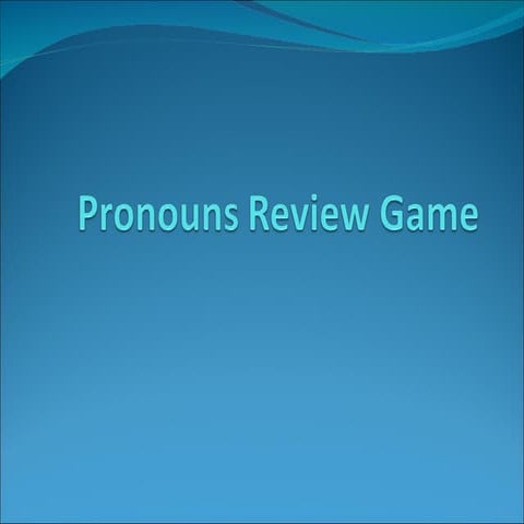 Pronouns review game | PPT