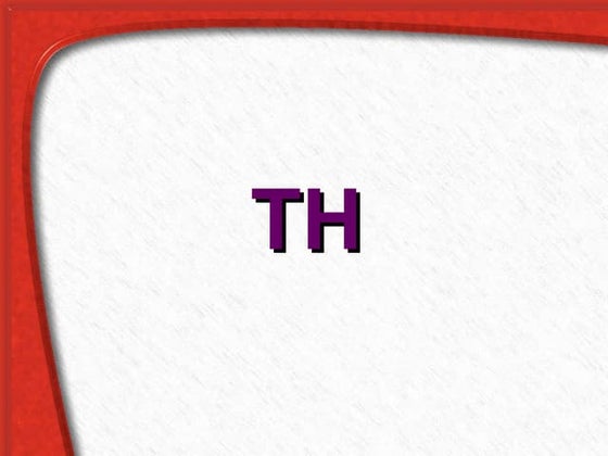 /t/, /d/ and "th" sound | PPT