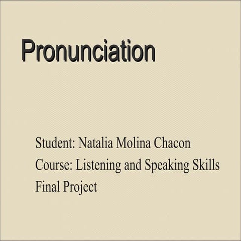 Pronunciation | PPT
