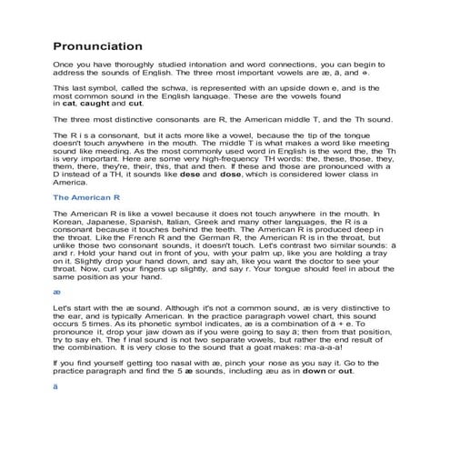 Pronunciation | DOCX