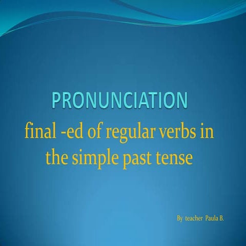 Pronunciation ed | PPTX