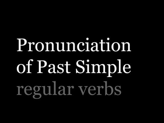 Pronunciation of -ed Infographic (-t, -d, -id) | PDF