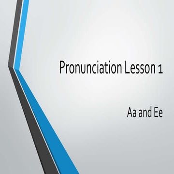 Pronunciation lesson /æ/ and /ɛ/ | PPTX