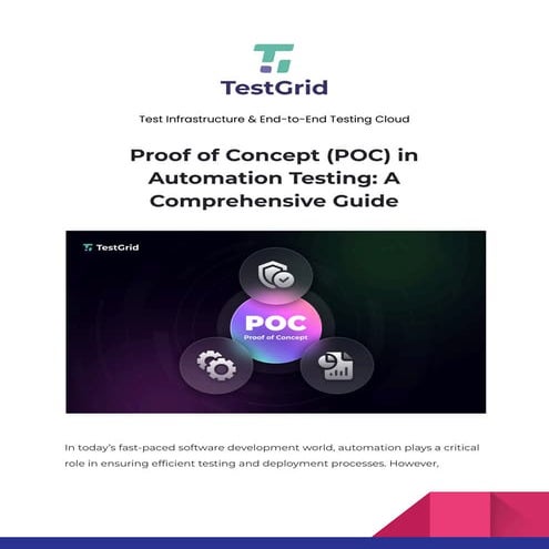 Proof Of Concept Poc In Automation Testing A Comprehensive Guide Pdf