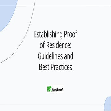 Proof of Residency, Proof of Residence, ID Proof | PPTX