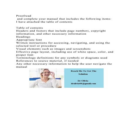 Proofread and complete your manual that includes the following ite.docx