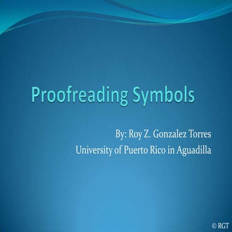 Proofreading Symbols | PPTX