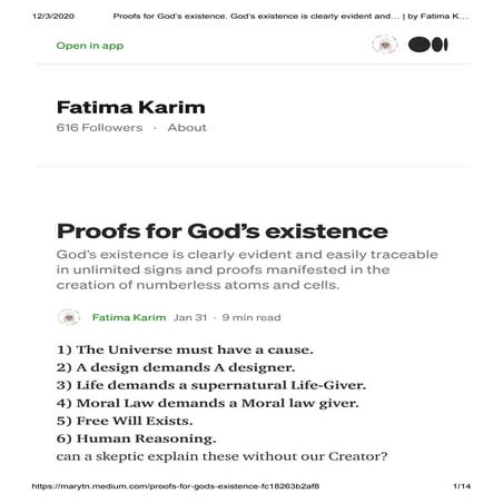 Proofs for God’s existence | PDF