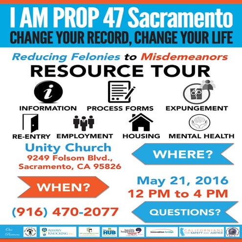Prop 47 sac tour flyer may 21 | PDF