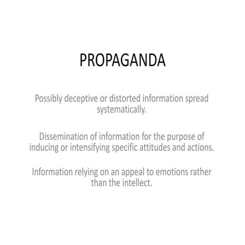 Propaganda techniques | PPTX