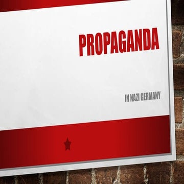 Propaganda in nazi germany | PPT