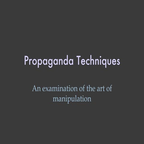 Propaganda 2009 | PPT