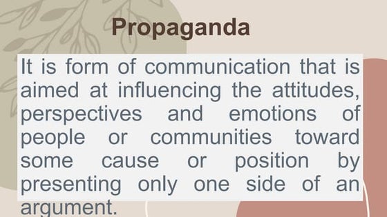 Lesson 2 - Types of Propaganda for Grade 8 | PPT