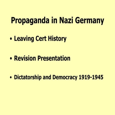 Propaganda in nazi germany | PPT