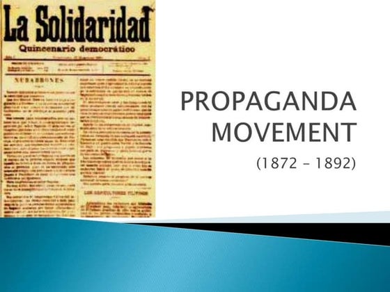 The Propaganda Movement | PPT