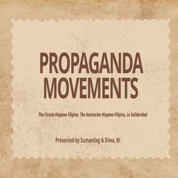 Propaganda Movement (Reading the Philippine History) | PPTX
