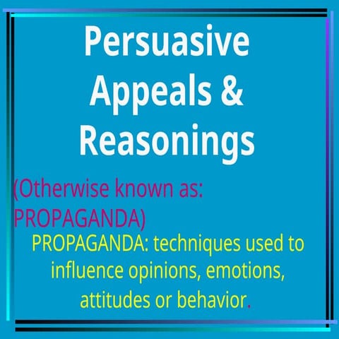 Propaganda powerpoint | PPT