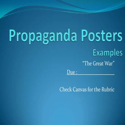 Propaganda posters 2 | PPTX