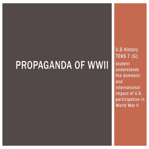 WWII Propaganda powerpoint | PPT