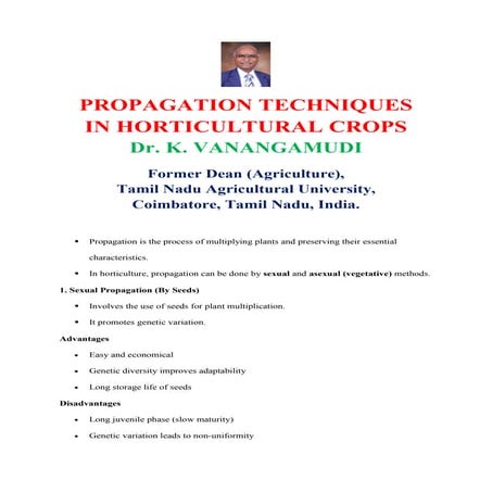 Propagation Techniques in Horticultural.pdf Crops | PDF