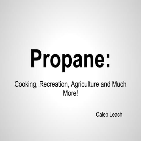 Propane | PDF