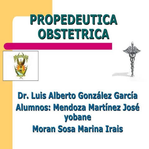 Propedeutica obstetrica | PPT