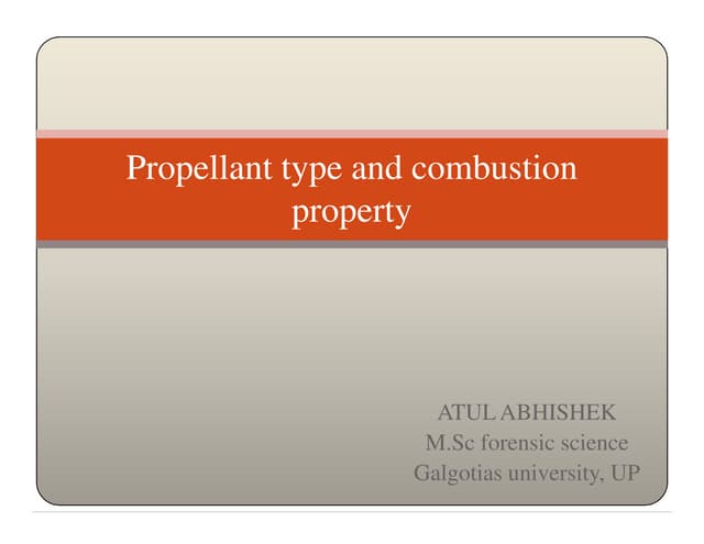 Primer & Propellant | PPTX