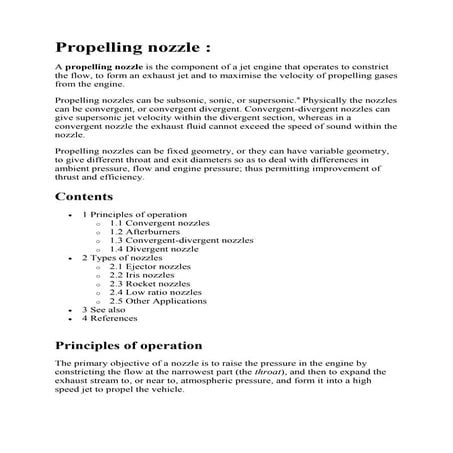 Propelling nozzle | PDF