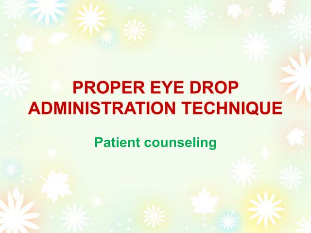 Eye instillation and ointment | PPTX