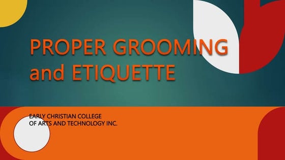 GROOMING & ETIQUETTES OF HOSPITALITY WAITER | PDF | Hair Care | Beauty