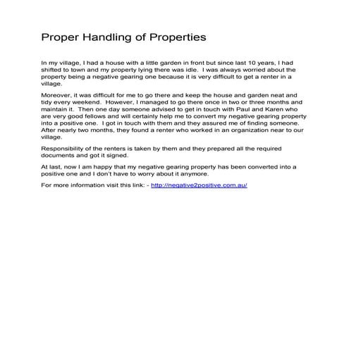 Proper handling of properties | PDF
