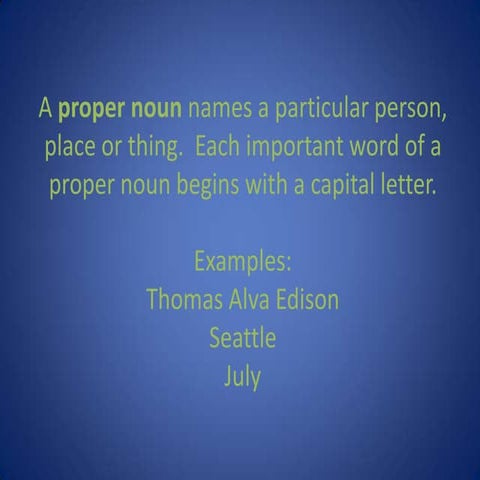 Proper noun segment | PPT
