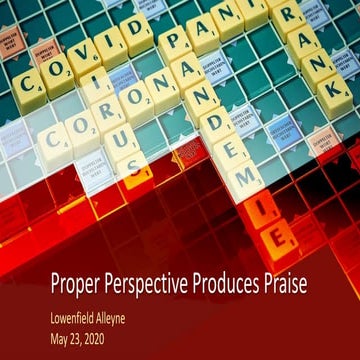 Proper Perspective Produces Praise | PDF