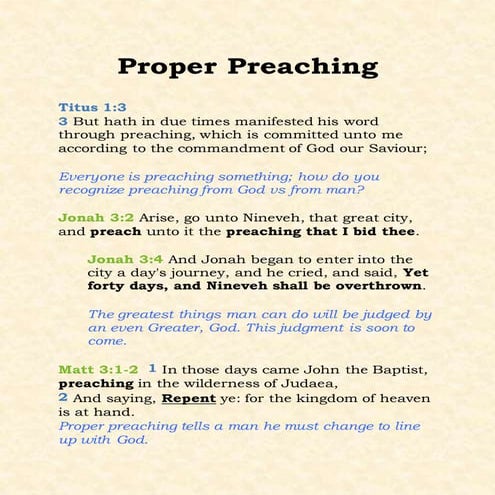 Proper Preaching | DOCX | Christianity | Religion & Spirituality