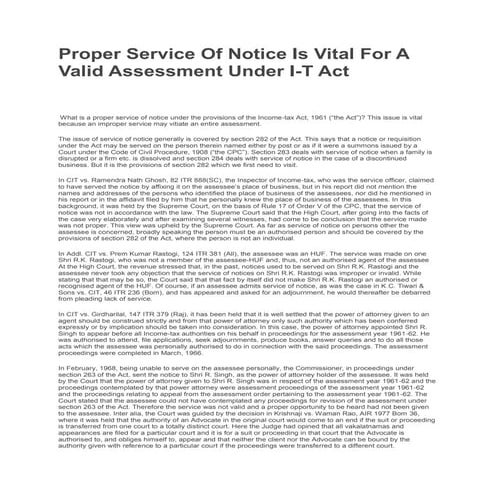 Proper service of notices | DOCX