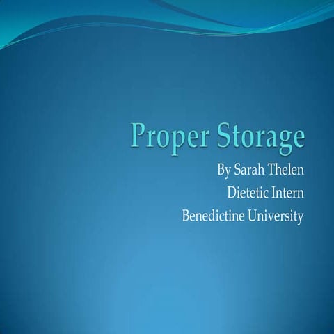 Proper Storage | PPTX