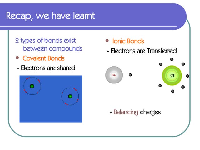 Properties of Ionic compounds and Covalent Bonds | PPTX