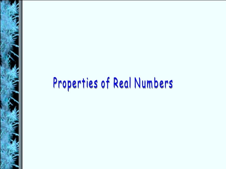properties-of-real-numbers