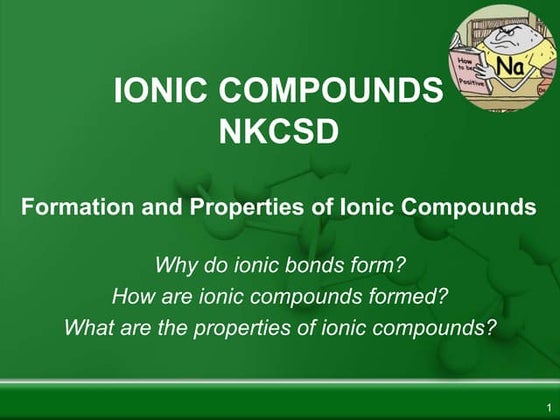 Formation of Ions | PPT
